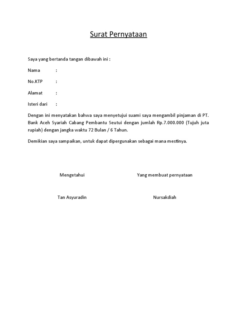 Surat Keterangan | PDF