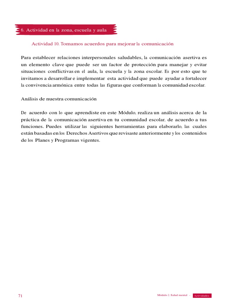 Axtividad 10 Modulo 2 | PDF | Salud mental | Aprendizaje
