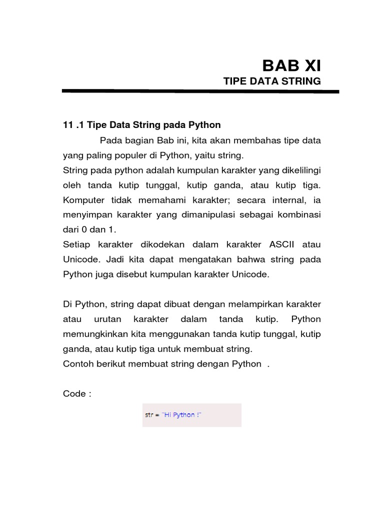 BAB 11 Type Data String | PDF