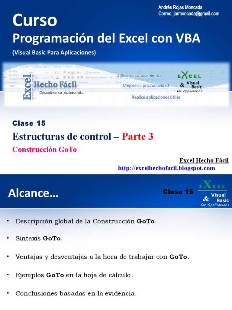Clase 15 (Presentacion) - Estructuras de Control | PDF | Básico | Programación de computadoras