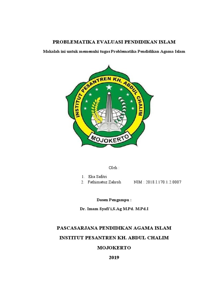 Problematika Evaluasi Pendidikan Islam | PDF