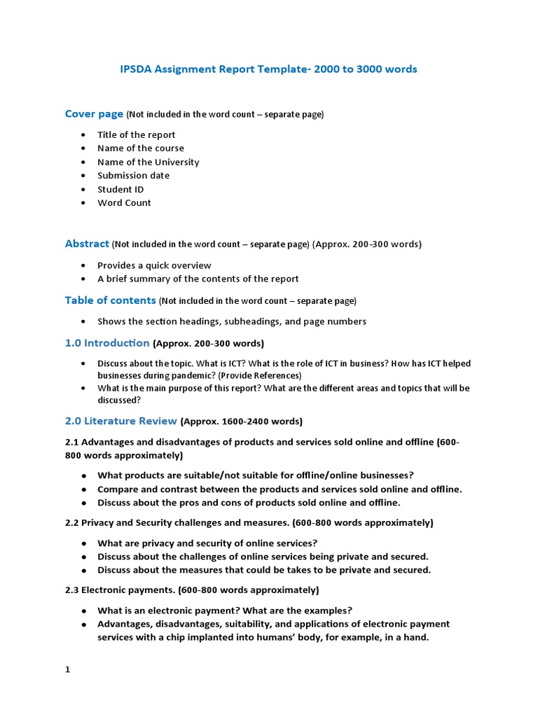 template-IPSDA Assignment Report Template (1) | PDF | Educational ...