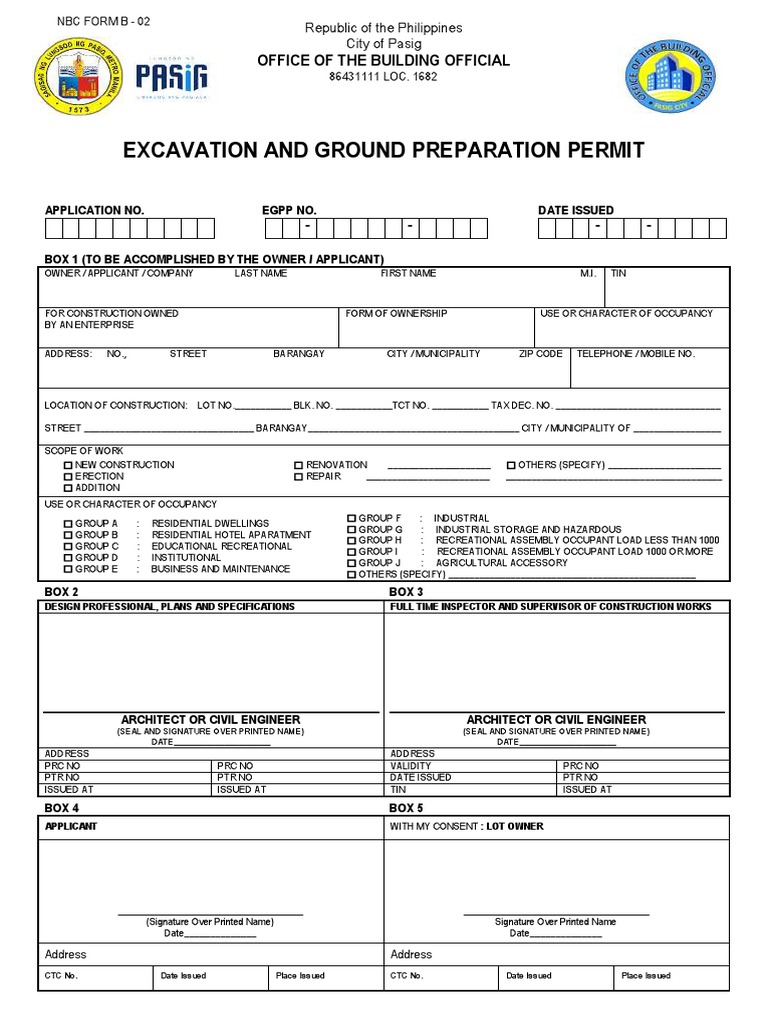 Excavation Permit | PDF | Civil Engineering
