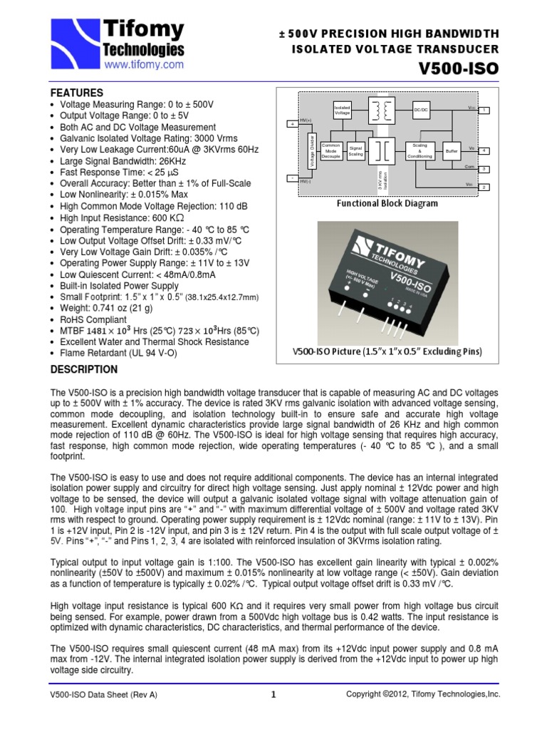 V500-Iso Rev A | PDF | Power Supply | Electrical Engineering