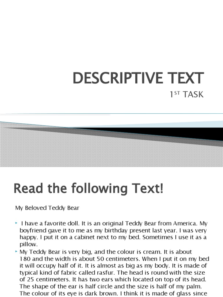 Descriptive Text Task | PDF