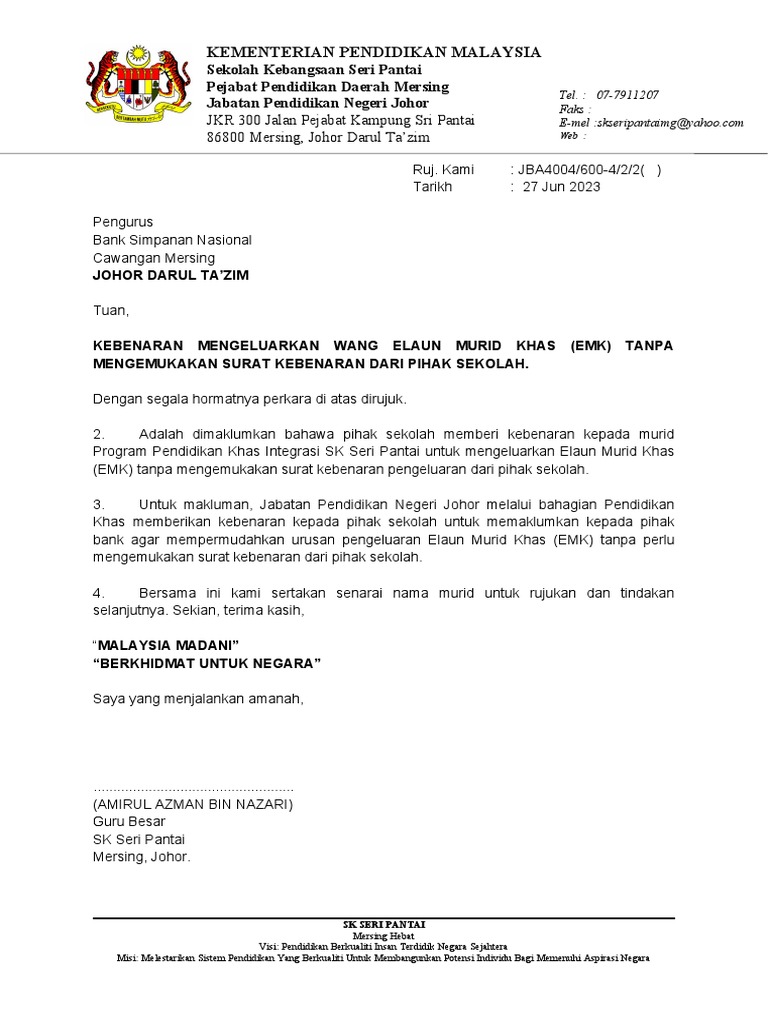 Surat BSN | PDF