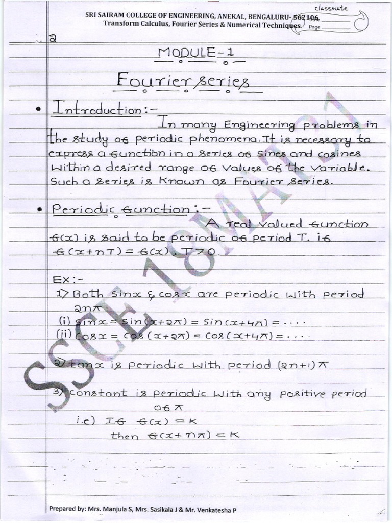 Fourier Series Module-2 (Volume-1) | PDF | Calculus | Mathematical Analysis Fourier Series Module-2 (Volume-1) | PDF | Calculus | Mathematical Analysis