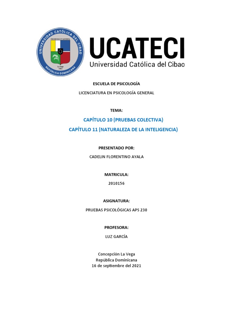 Tarea 2. Pruebas Psicologicas APS 230 | PDF | Inteligencia | Cociente de inteligencia