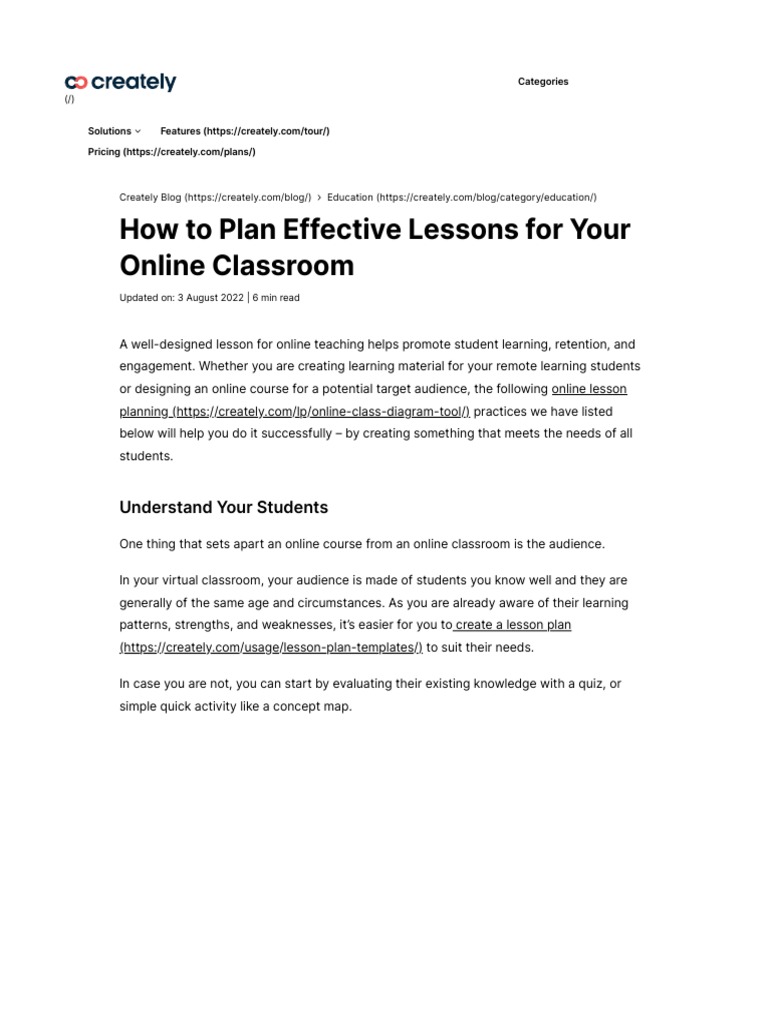 The Essential Guide to Online Lesson Planning | Tips, Tools and ...