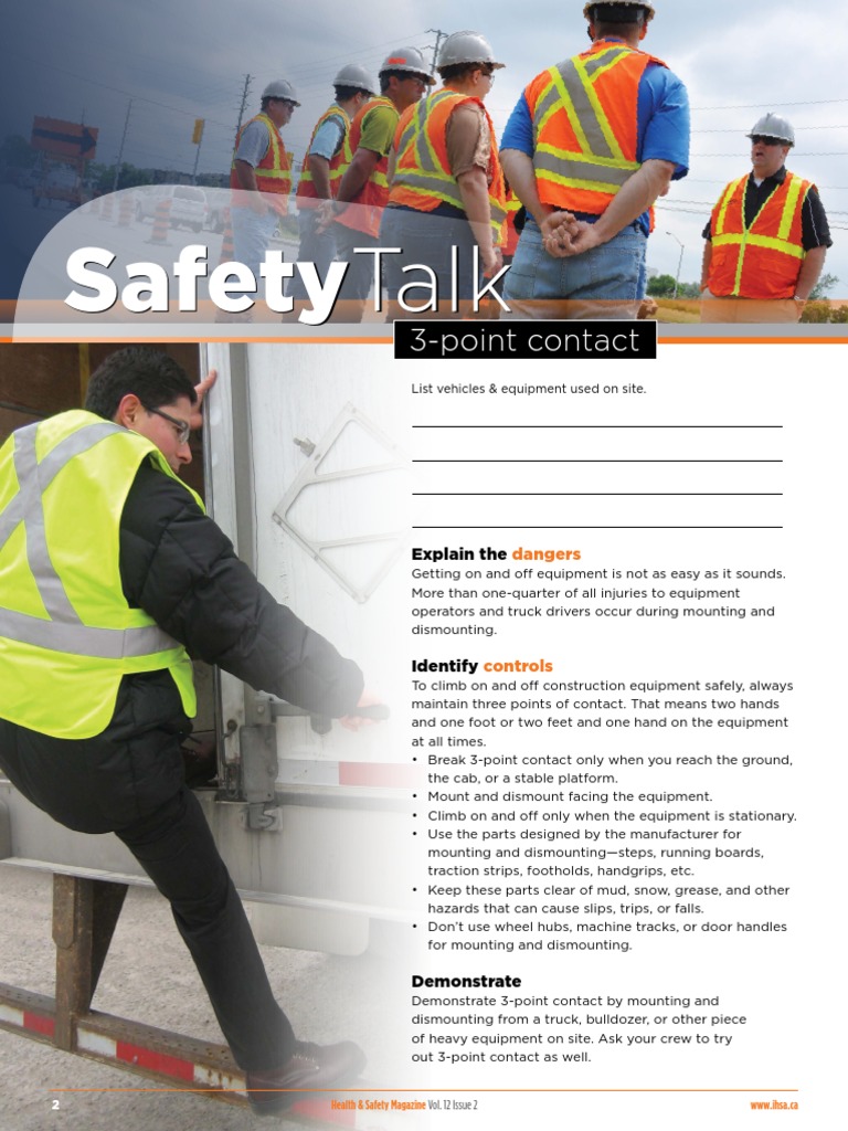Safety Talk 3-Point Contact | PDF