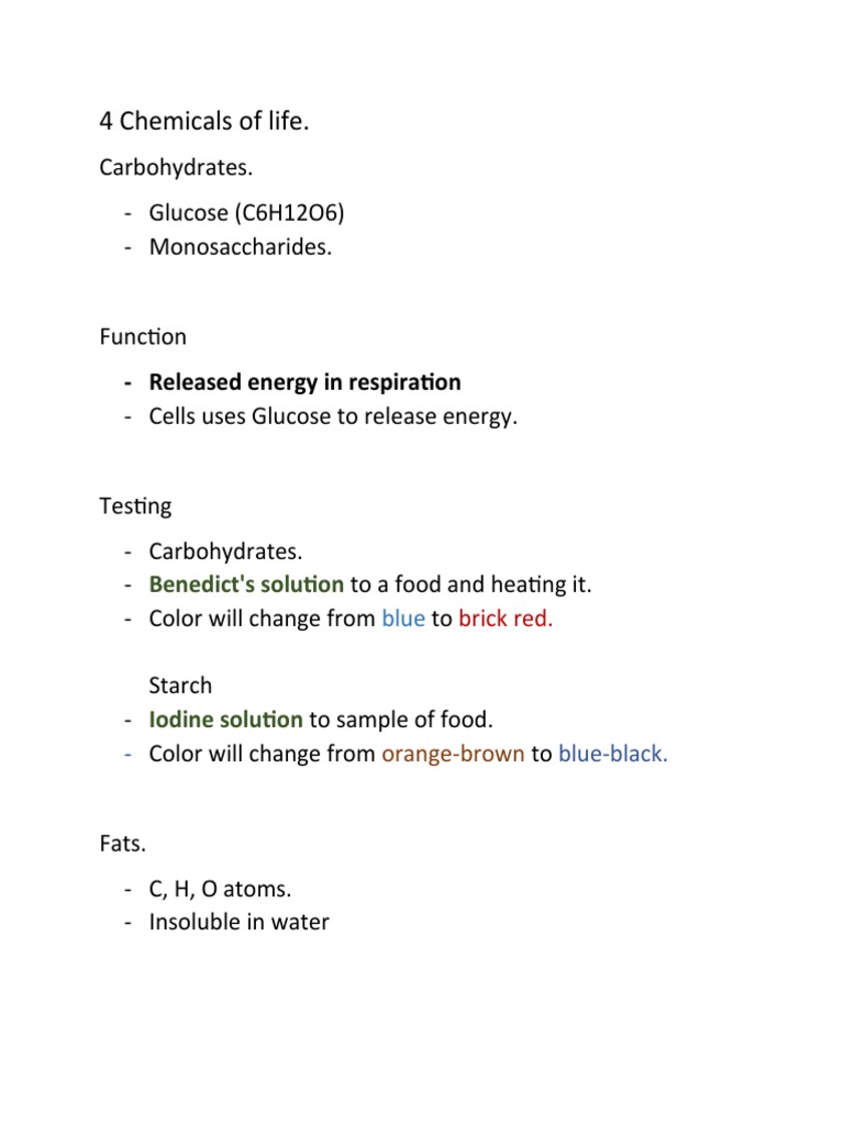 Chapter 4 (Biology Notes IGCSE) | PDF