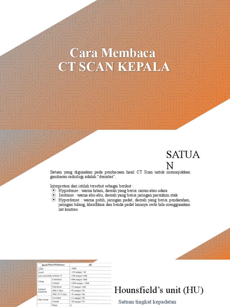 Cara Membaca CT Scan Kepala | PDF