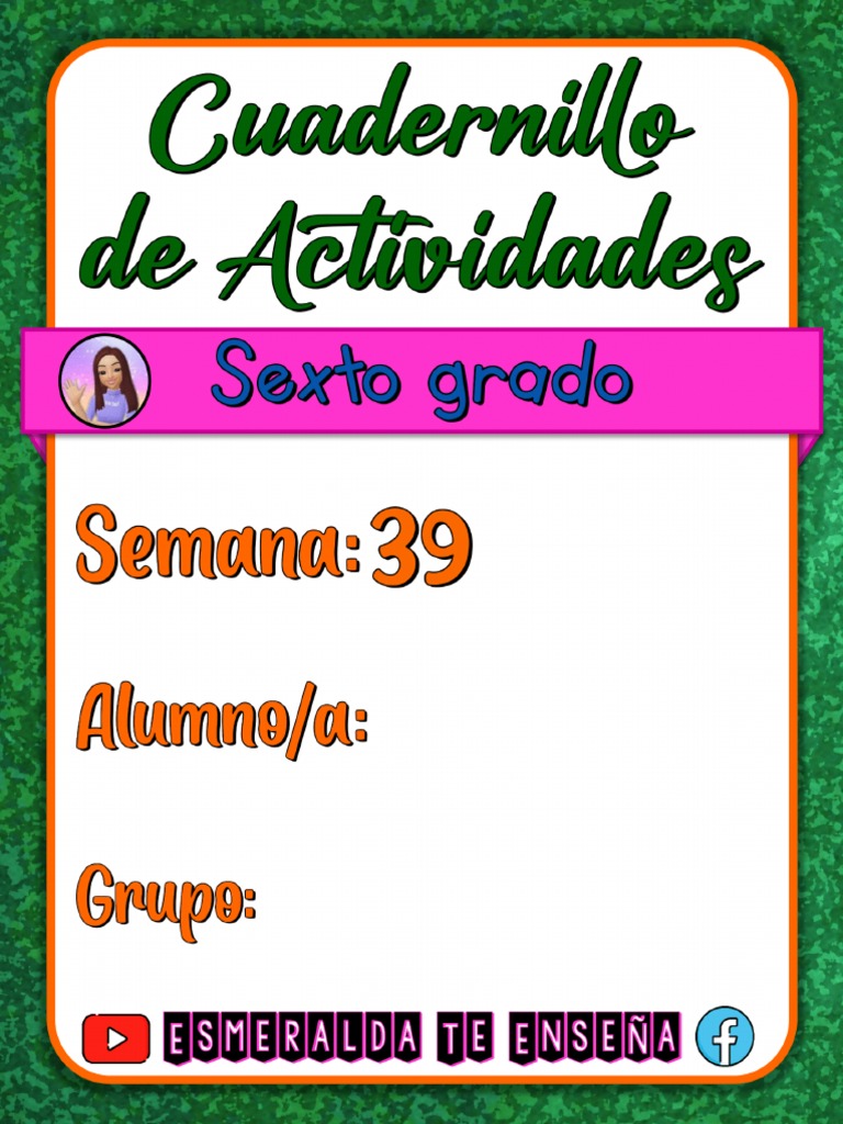 ?6° S39 ACTIVIDADES SEMANALES Esmeralda Te Enseña | PDF | Adjetivo | Adverbio