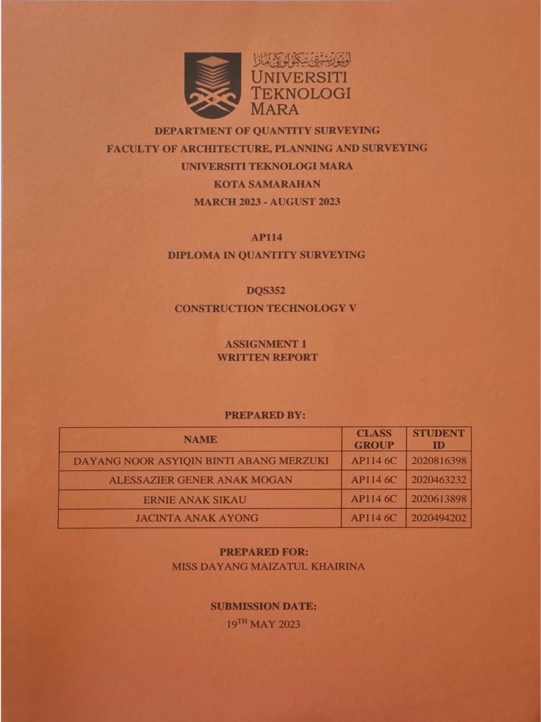 DQS352 Assignment 1 GROUP 2 (SCAFFOLDING) | PDF | Scaffolding | Manufactured Goods