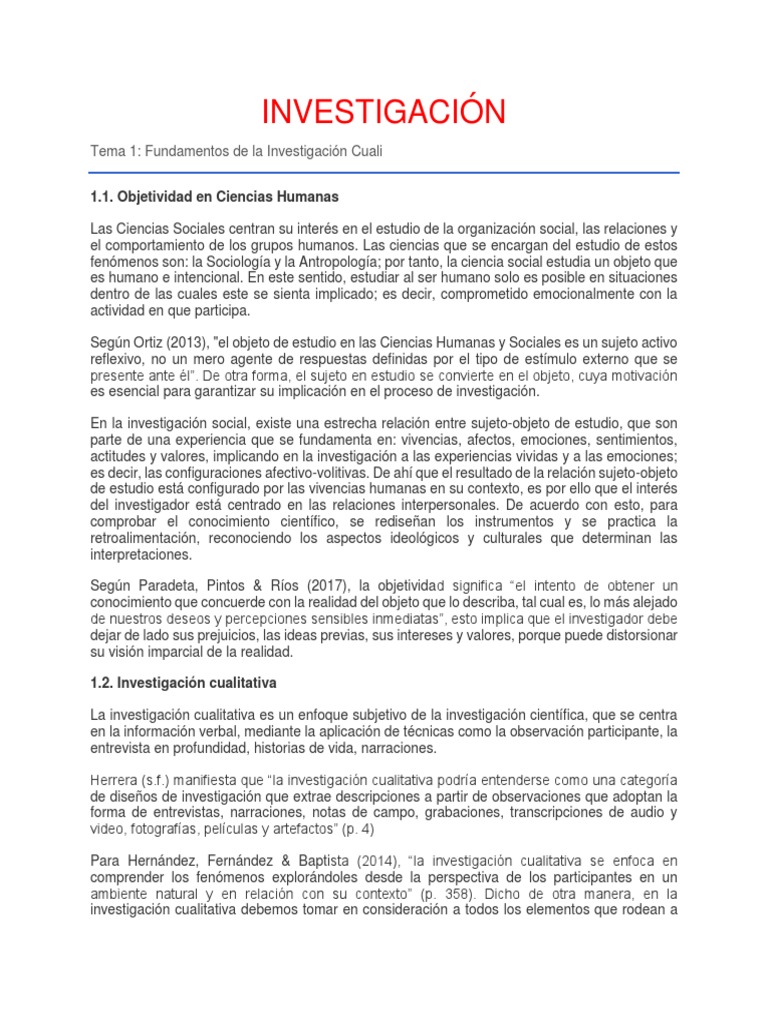 Investigacion Cualitativa | PDF | Caso de estudio | Etnografía