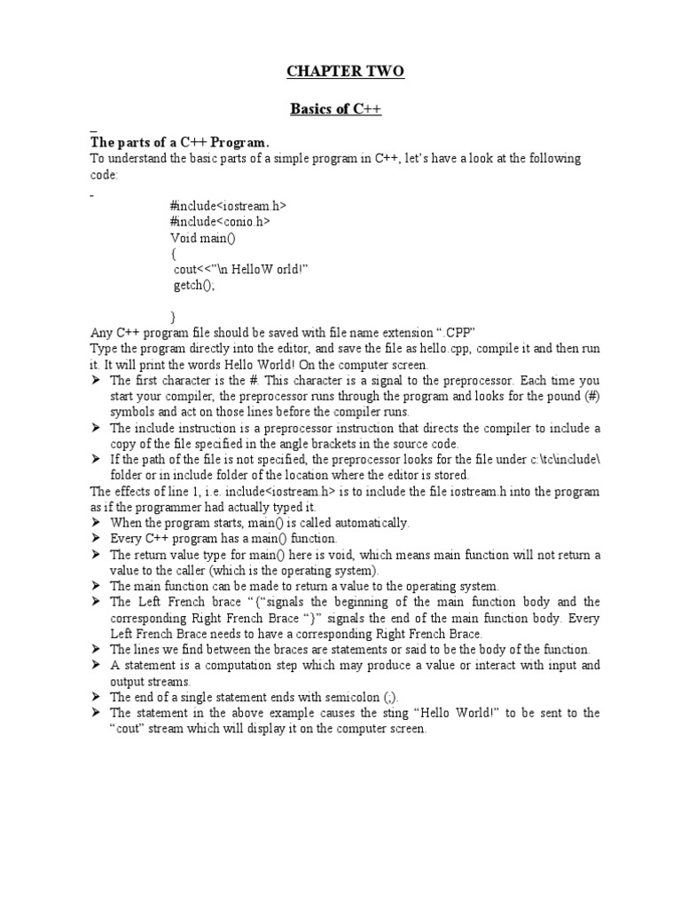 C++ Chapter 2 Basic of C++ | Download Free PDF | Division (Mathematics ...