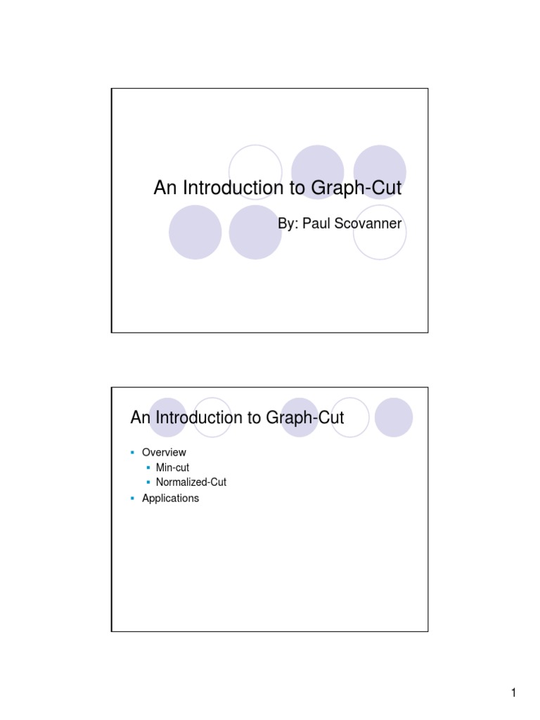 An Introduction To Graph-Cut | PDF | Image Segmentation | Applied ...