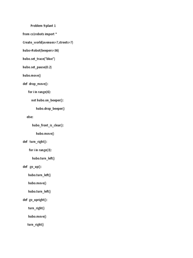 Python Hubo Pro9 | PDF