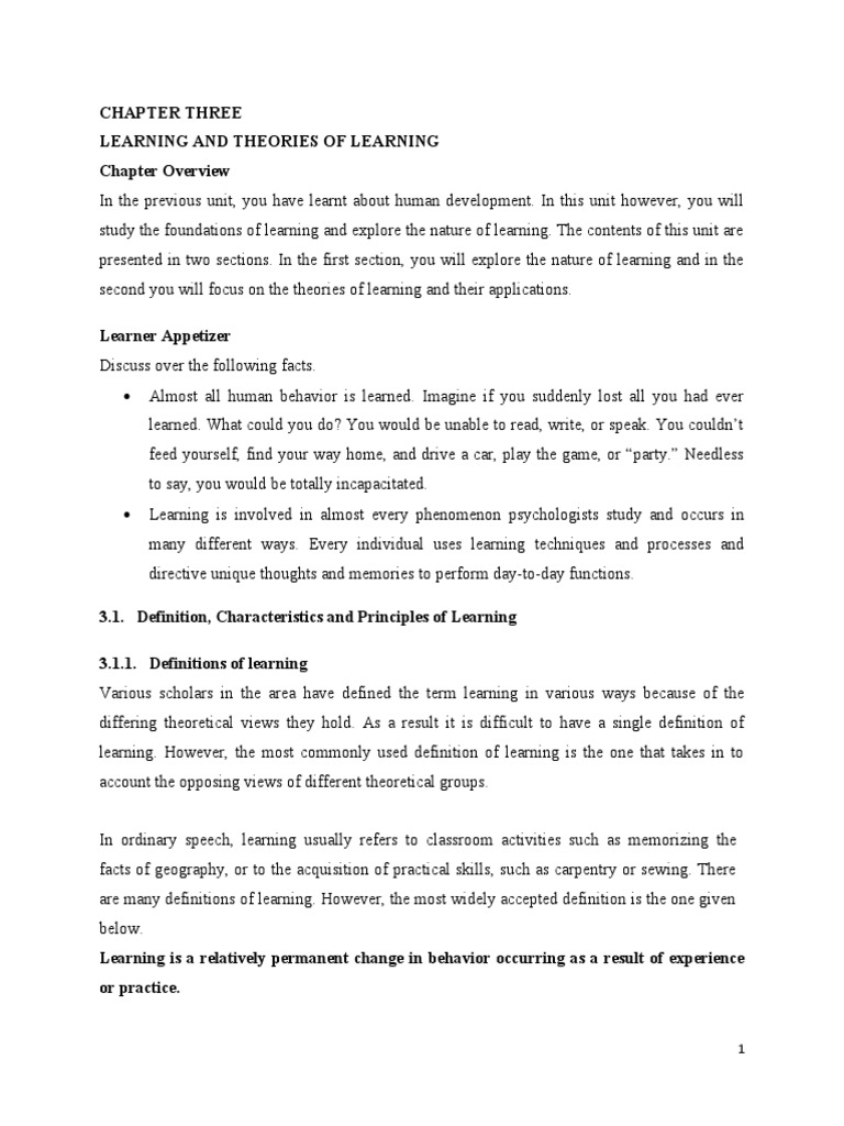 C3 Learningand Theories of Learning | PDF | Classical Conditioning ...