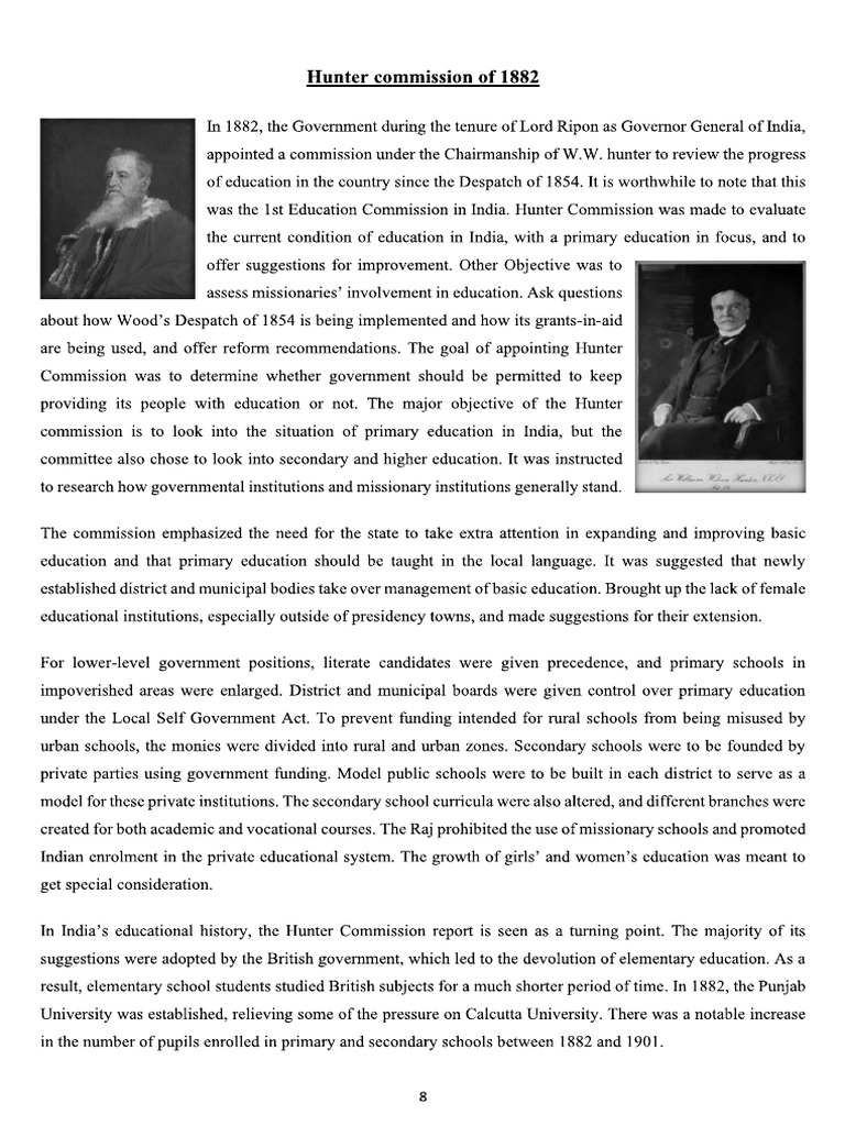 Hunter Commission | PDF