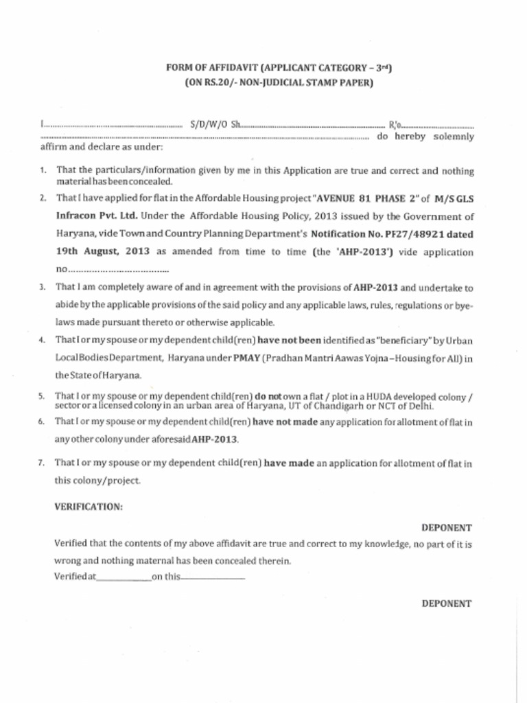 Affidavit 3rd Pref (1) | PDF