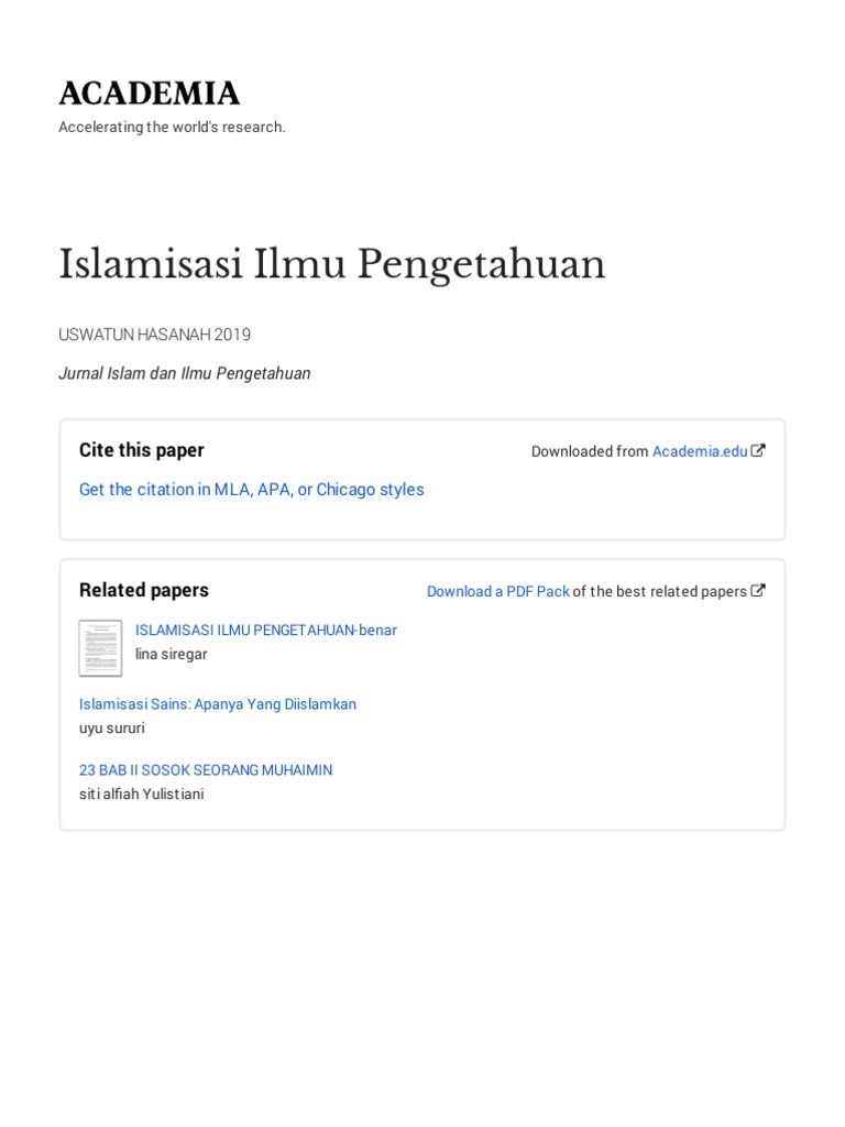 Uswatun Hasanah 11190210000077 Tugas UAS IIP I-With-Cover-Page-V2 | PDF | Ilmu Sosial | Agama ...