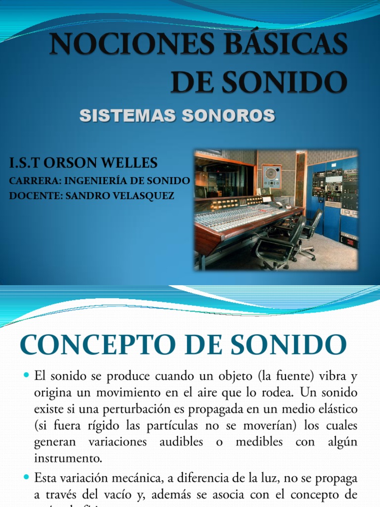 Nociones Basicas de Sonido | PDF | Sonido | Frecuencia