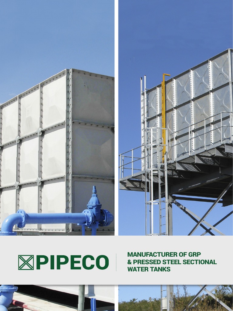 Pipeco Pressed Steel Water Tanks Guide | PDF | Fiberglass | Fibre ...