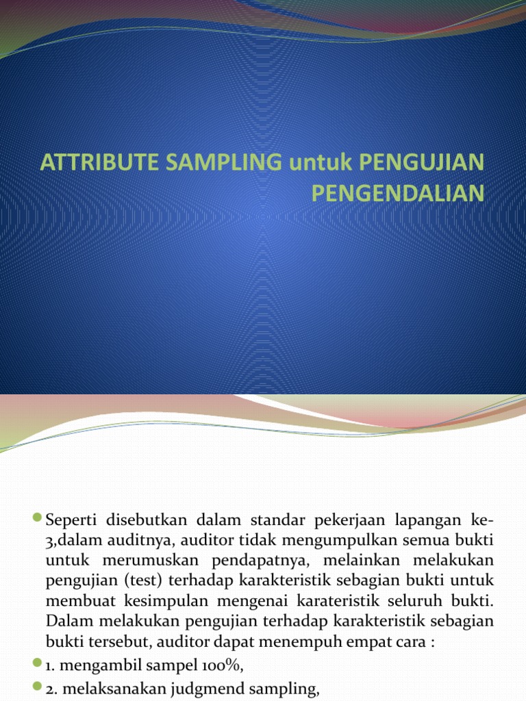 6.a. Atribut Sampling Utk Pengujian Kepatuhan | PDF