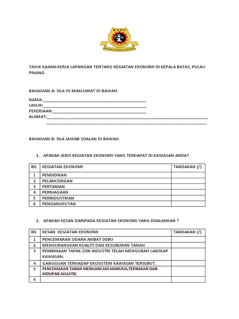 KLG Tingkatan 3 | PDF