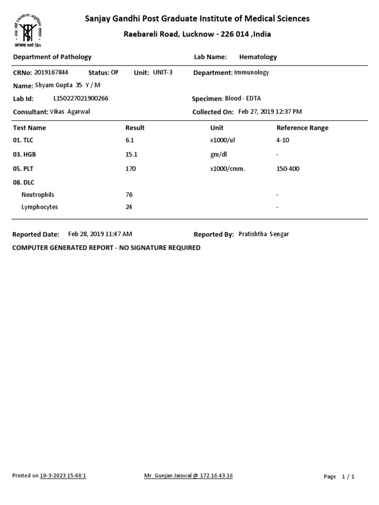 Sanjay Gandhi Post Graduate Institute of Medical Sciences: Raebareli ...