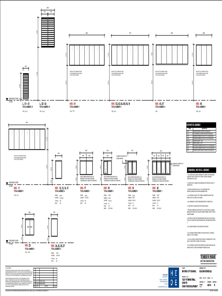 Ar700 (T2) - Glazing Schedule | PDF | Window | Architectural Design