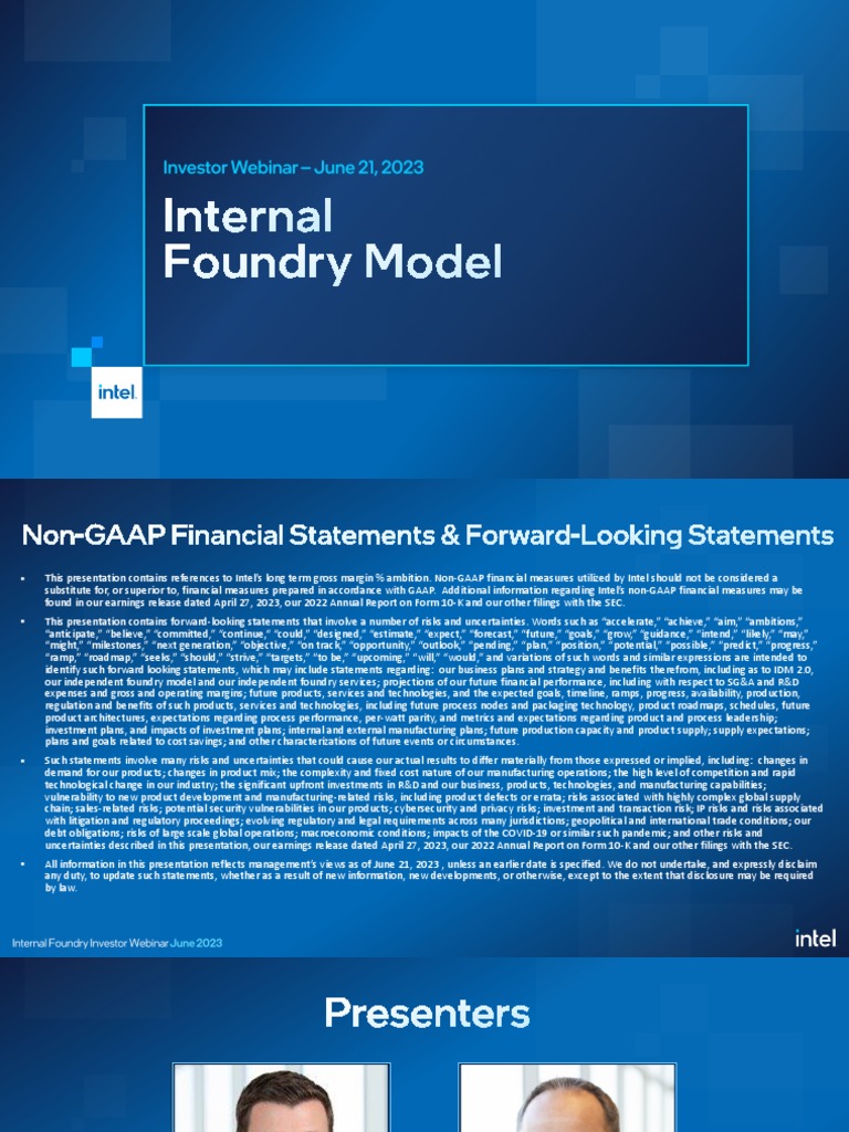 IAO Investor Webinar Slides To Post On Our INTC Website PDF | PDF | Risk | Form 10 K