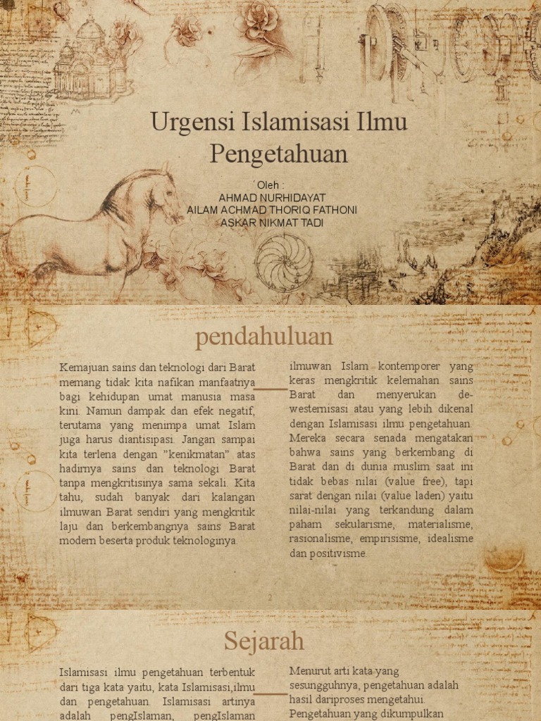 Urgensi Islamisasi Ilmu Pengetahuan | PDF