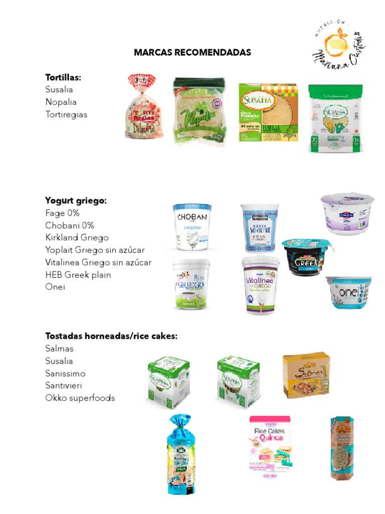 Marcas Recomendadas de Alimentos Saludables | PDF