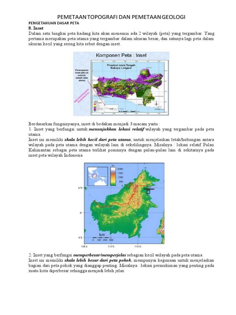 Fungsi Inset dalam Peta Topografi | PDF | Metode & Bahan Ajar
