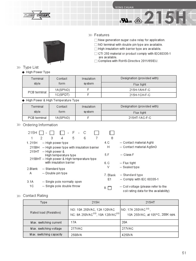 Relay Specs 201711289163724394-1272937 | PDF | Relay | Insulator ...