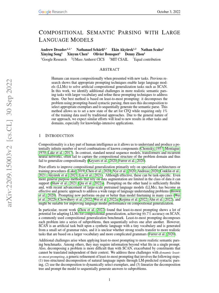 Compositional Semantic Parsing With Large Language Models | PDF ... Compositional Semantic Parsing With Large Language Models | PDF ...