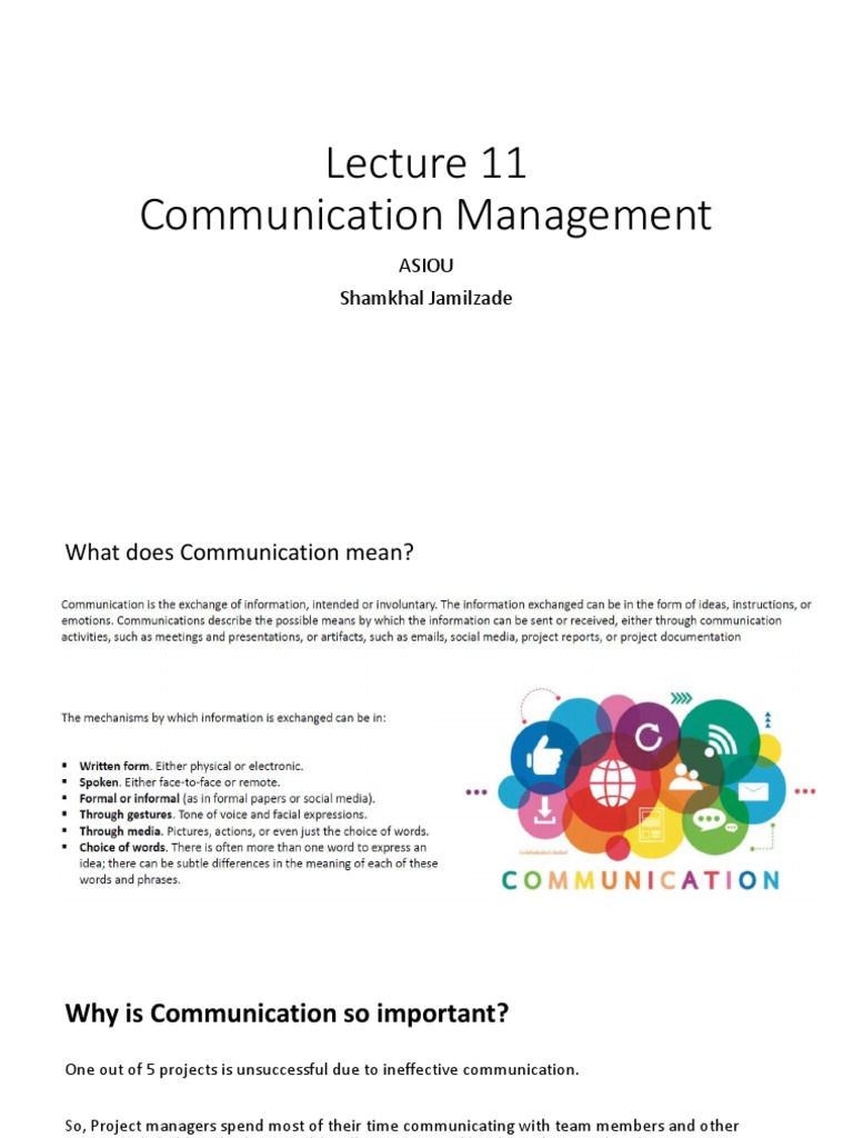 Communication Management | PDF | Communication | Information