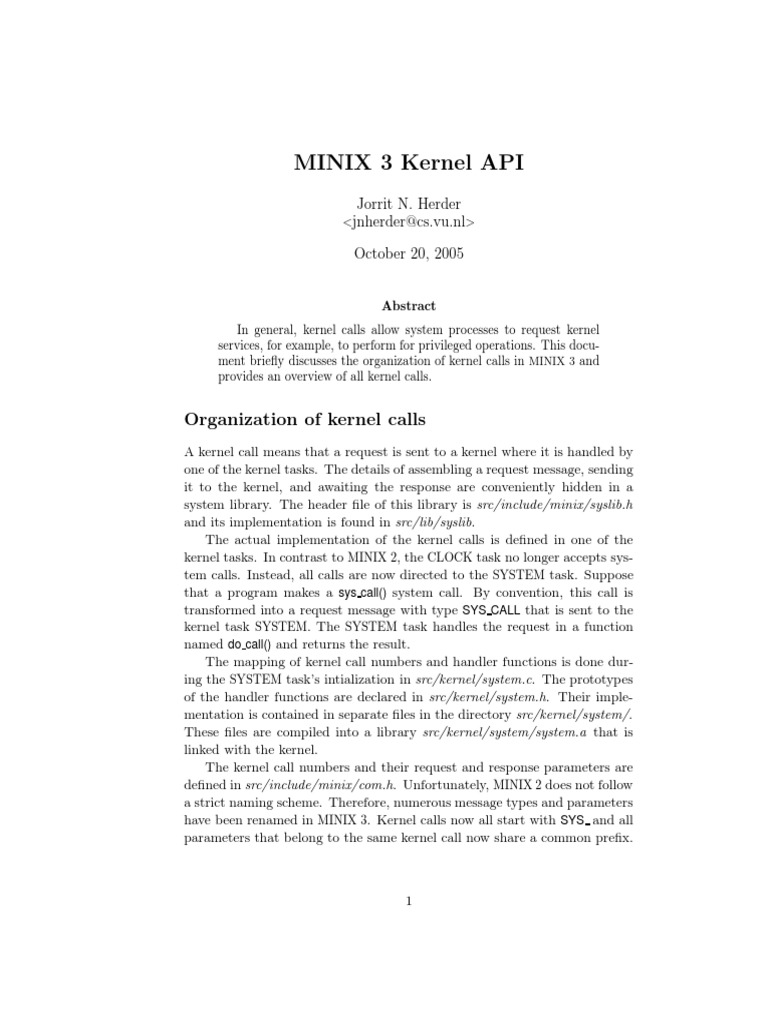 Kernel API | PDF | Kernel (Operating System) | Pointer (Computer ... Kernel API | PDF | Kernel (Operating System) | Pointer (Computer ...