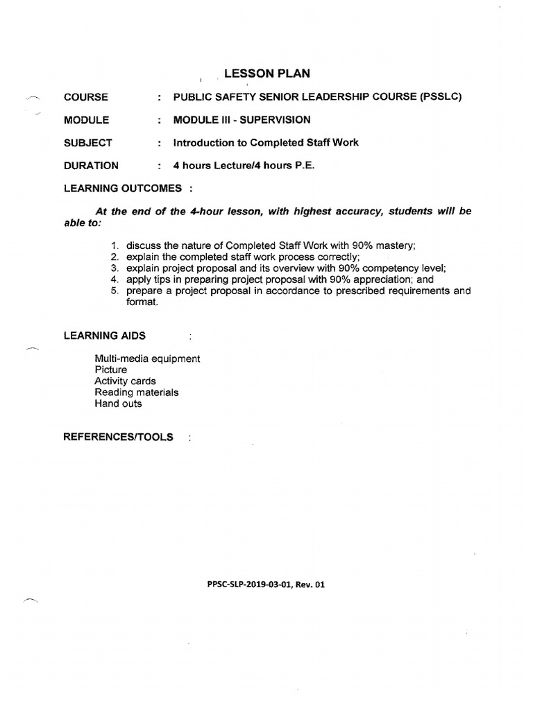 Introduction To Completed Staff Work | PDF