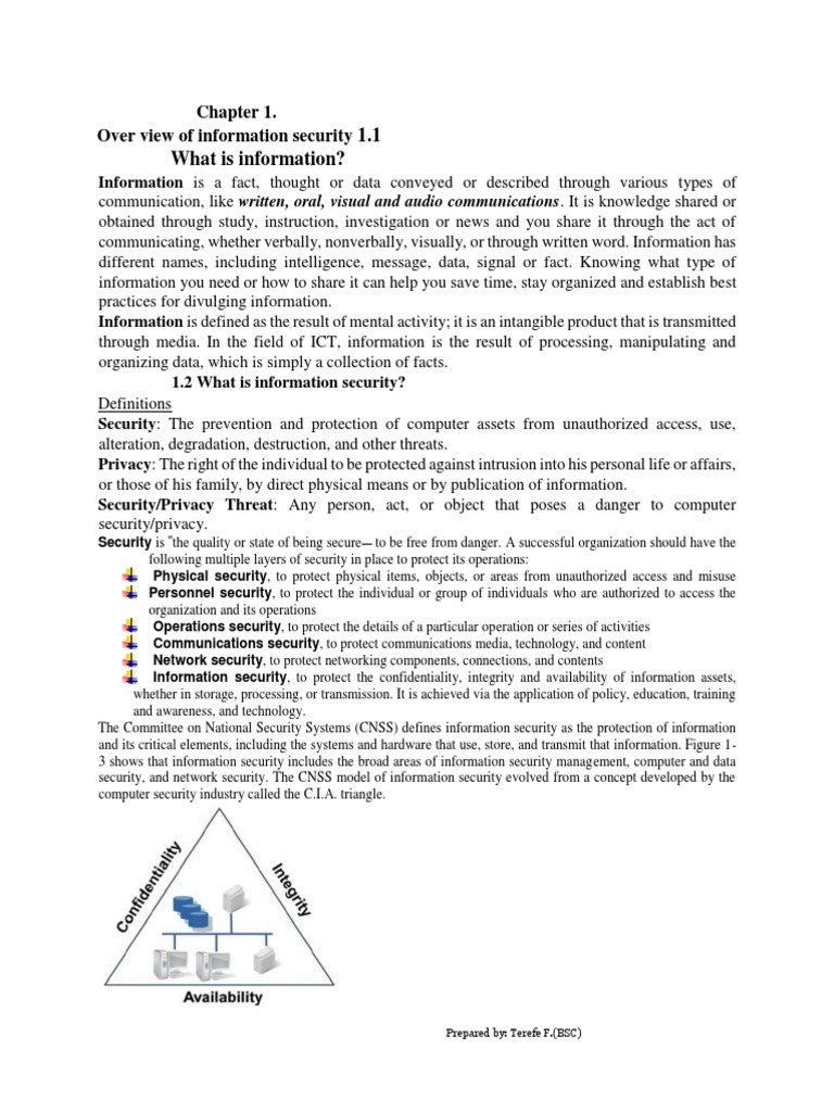 Information Security All Chapter1 | PDF | Information Security | Encryption