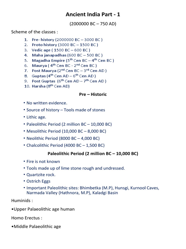 Ancient India Part-1 | Download Free PDF | Ashoka | Vedas