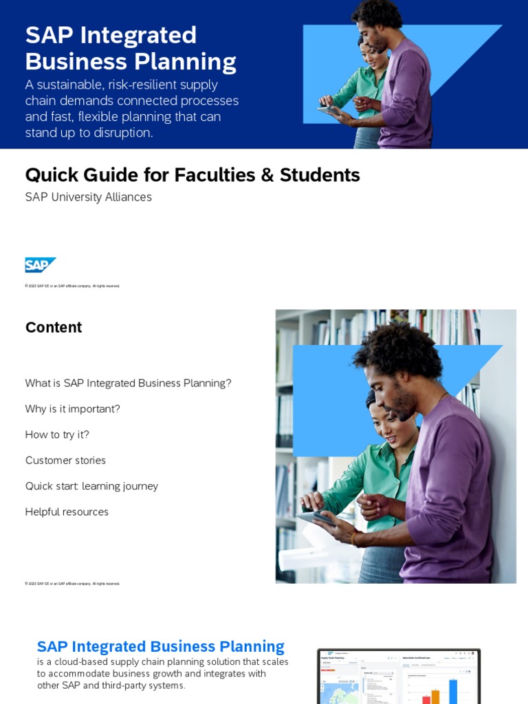 SAP IBP Guide for Students & Faculty | PDF | Inventory | Supply Chain
