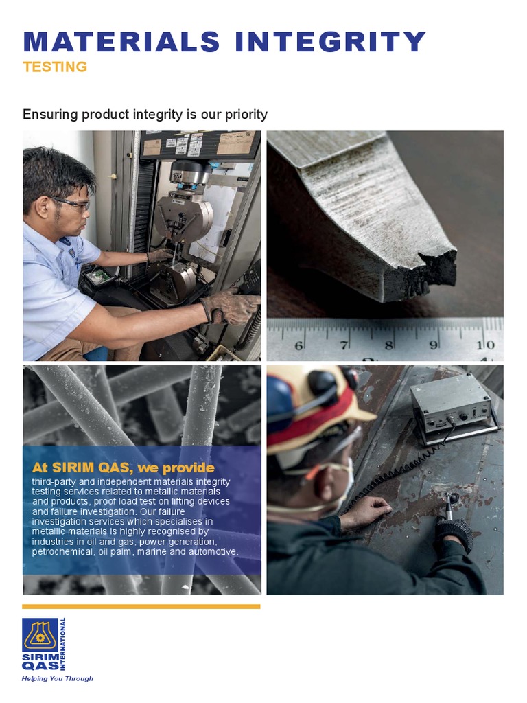 Material Integrity Testing MIST | PDF | Metallurgy | Steel