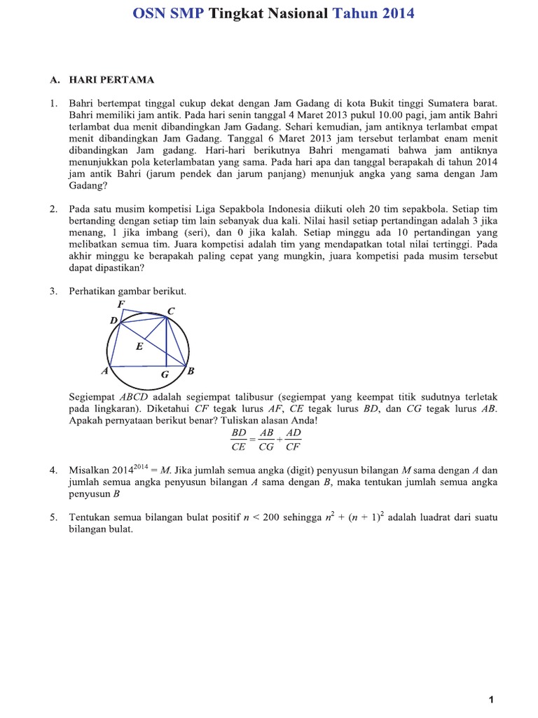 KSN SMP 2014 - Matematika | PDF