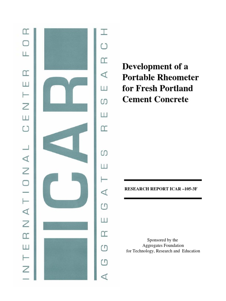 Portable Rheometer for Concrete Workability | PDF | Concrete | Rheology