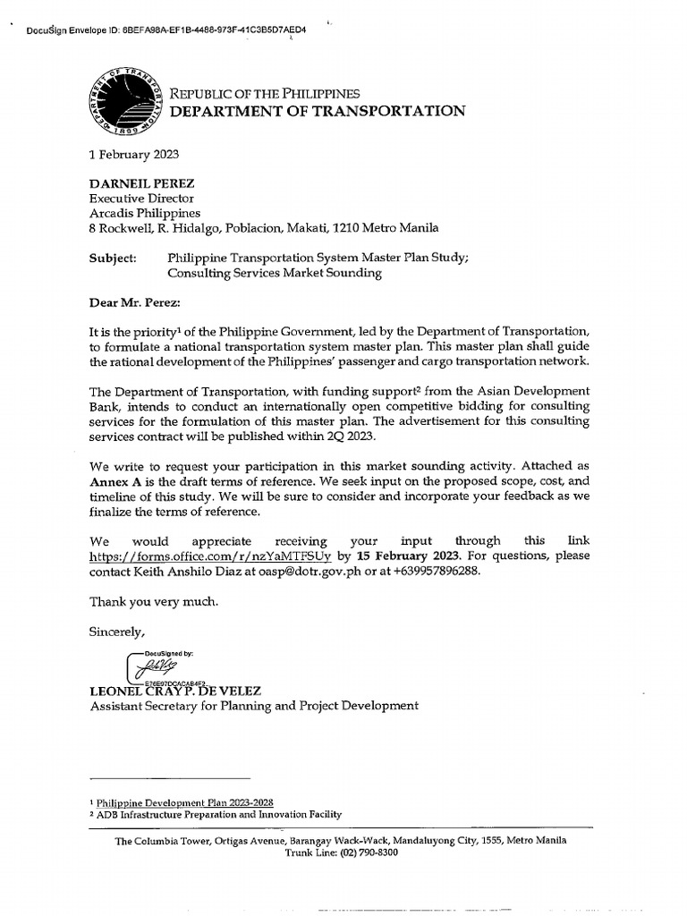 DOTr Phils Transport System Masterplan | PDF DOTr Phils Transport System Masterplan | PDF