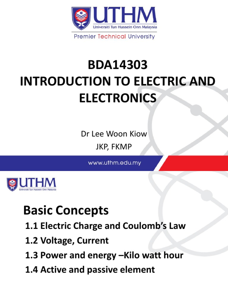 Chapter1 Note | PDF | Electrical Resistance And Conductance | Passivity ...