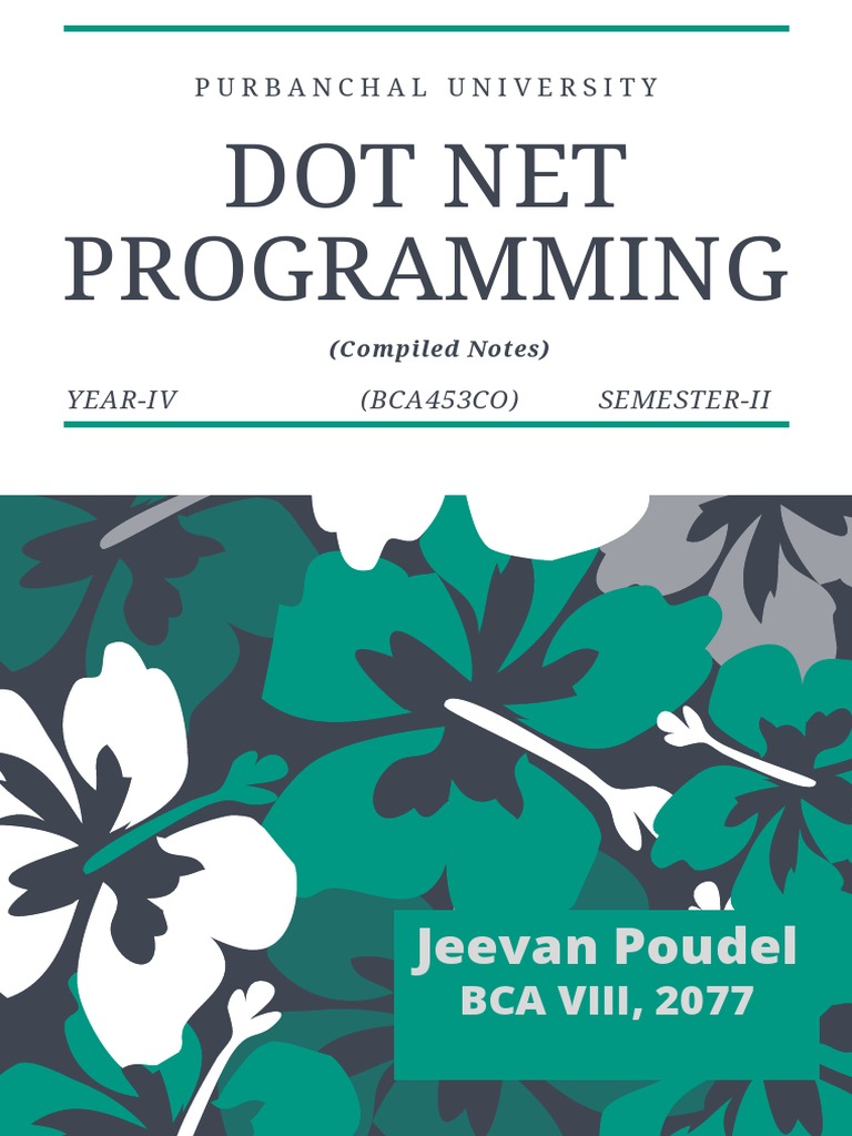 Dot Net Complete Guide Bca | PDF | Data Type | C Sharp (Programming Language)